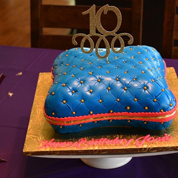 Glitter "10" Ten Cake Topper, 10th Birthday, 10 Year Wedding, Happy ...