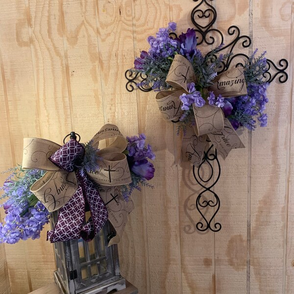 Amazing Grace Ribbon, Religious Ribbon, Tan Ribbon, Burlap Ribbon ...