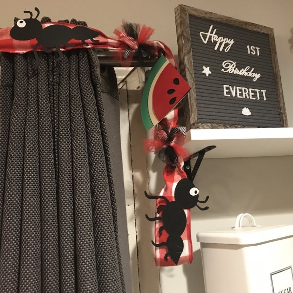 Picnic Party Banner, Birthday Party Banner, Ant Banner, Watermelon ...