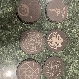 Star Wars Inspired Sith Coasters Set of 6 With Holder Choose Your Size - Etsy