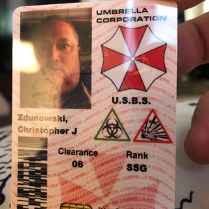 Custom Umbrella Corporation CAC Style ID Card / Badge - Etsy