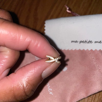 Infinity Cuff Earring 18K Gold Helix Cuff CZ Pave Cartilage - Etsy