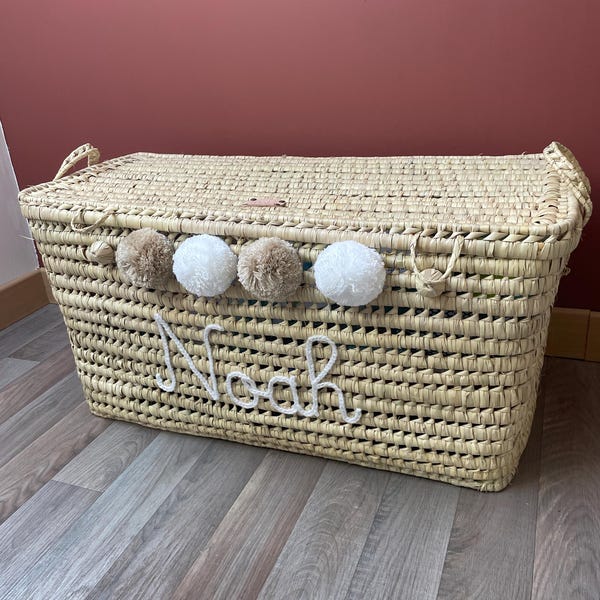 Trunk, Basket & Straw Storage Chest to Personalize, Customizable Woven ...