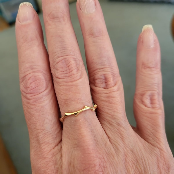 14K Solid Gold Rabbit Ring Gold Bunny Ring Cute Rabbit Ring Lucky ...