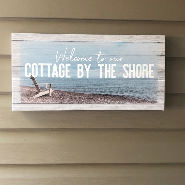 Shore House Personalized Sign - Custom Canvas Print for Your Beach ...