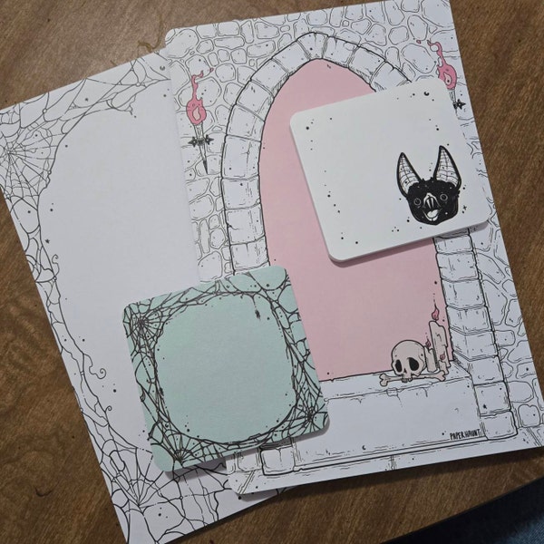 Pastel Goth Spider Web STICKY Notes - Etsy