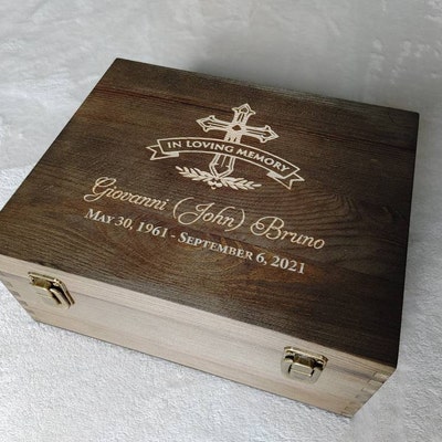 Personalized Wooden Gift Box, Engraved Name Box, Wooden Keepsake Box ...