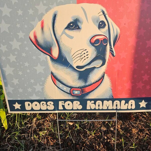 Dogs for Kamala Yard Sign, Dog Moms for Harris Sign, Dog Dads for ...