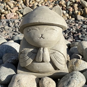 Cat Meditate 7.8inch / 20 Cm, Jizo Statue, Cat Jizo, Cat Lover ...