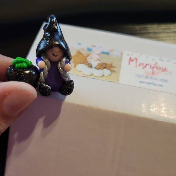 Mini Gnome on Moon/ Little Gnome Diorama/ Tiny Gnome Crescent Moon ...