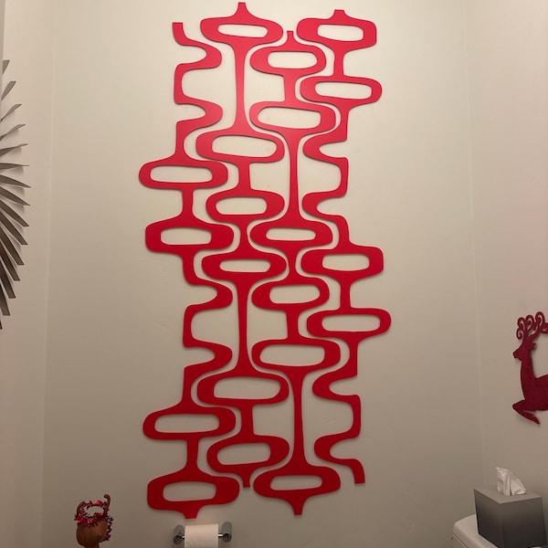 Retro 70s Decor, 3D Wall Panels, Mid-century Modern, 70s Vintage Look ...