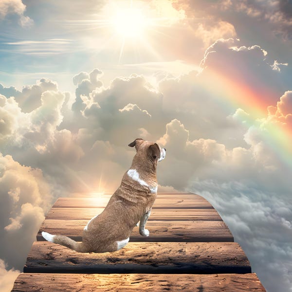 Rainbow Bridge Digital Backdrop, Pet Memorial Digital Background,way to ...