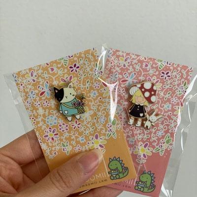 Forest Rabbit Hard Enamel Pin, Kawaii Rabbit Enamel Pin, Cute Rabbit ...