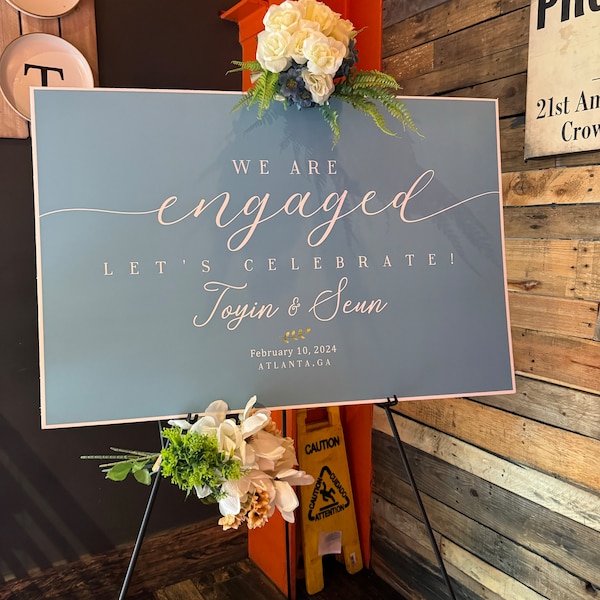 Engagement Sign, Engagement Welcome Sign, Engagement Party Sign ...