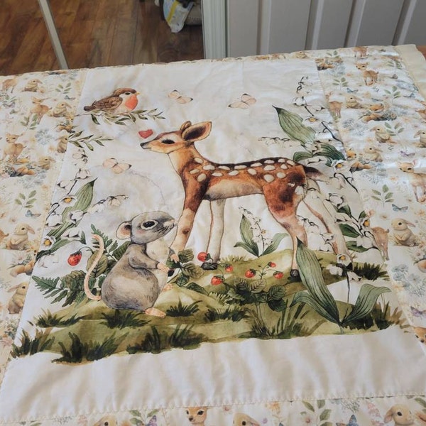 Woodland Animals Cotton Fabric Panels, Forest Animals Fabric Panel ...