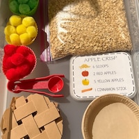 Apple Pie & Apple Crisp Sensory Bin Cards for Toddlers, Fall Activity ...