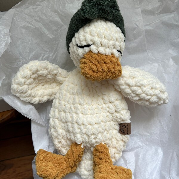 Duck Plushie | Stuffed Animal | Cozy Plushie | Della Duck | Crochet ...