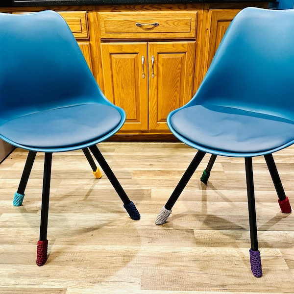 Chair Leg Cozies Handcrafted Floor Guards Textured Furniture Booties ...