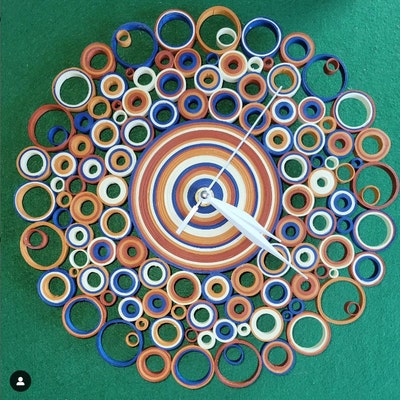 Wall Clock, Paper Clock, Colorful Clock, Custom Clock for Wall, Kids ...