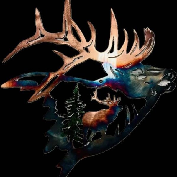 Elk Forest Scene DXF - Etsy