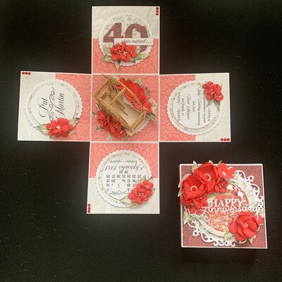 Birthday Exploding Box Birthday Card With Cake 3d Cake Pop up Card ...