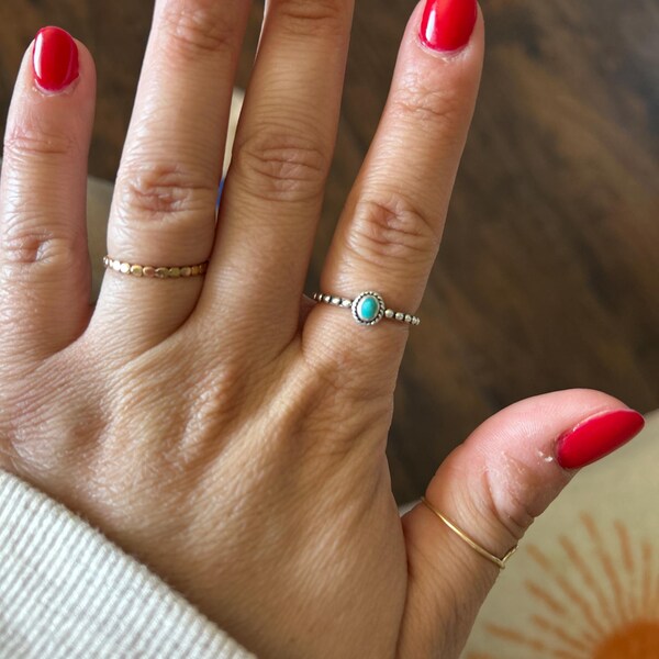 Sterling Silver Dainty Bali Ring, Tiny Silver Ring, Trendy Silver Ring ...