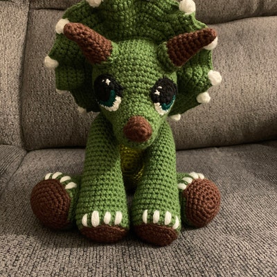 Sarah the Triceratops Crochet Pattern, Triceratops Crochet Pattern ...