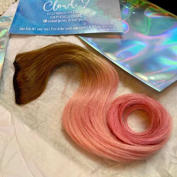 Rose Hair Clips, Rose Hair Extensions, Clip in Pastel Hair Extensions ...