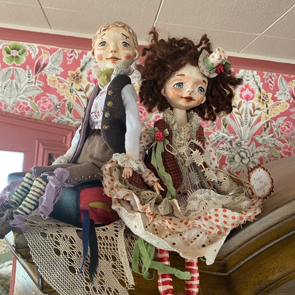 Rag Angel, Textile Doll, Personal Talisman With Wings and Dangling Legs ...