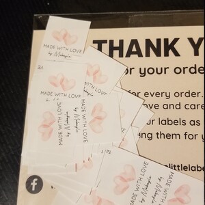 Custom White Fabric Clothing Labels Product Tags Handmade | Etsy UK