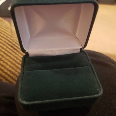 Blue Velvet Double Ring Box, Wedding Ring Box Ring Box for Two Rings ...