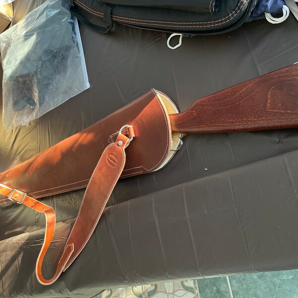 Handmade Leather Shoulder Rifle Carrying Case, Leather Rifle Case ...