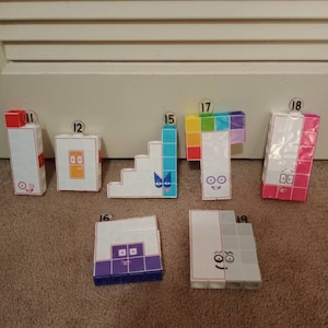 Numberblocks Faces 0-10 and Hands 1.9cm, A4 Stickers Printing, Instant ...