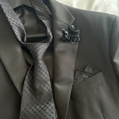 Rose Lapel Pin / Mens Lapel Pin / Mens Boutonniere / Fabric Lapel ...