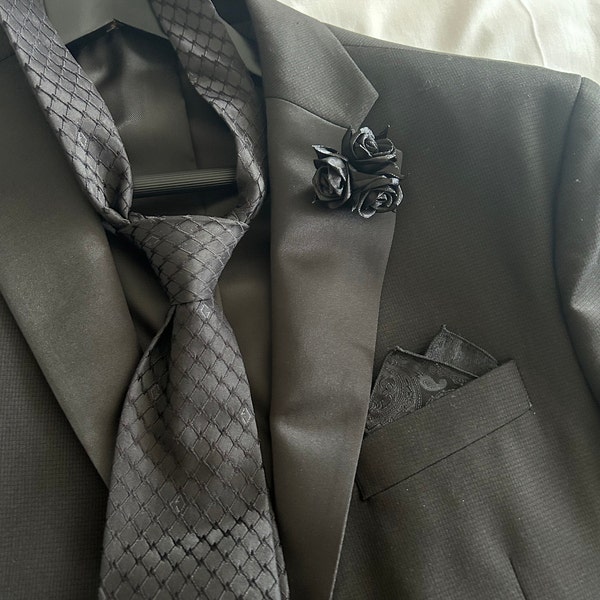 Rose Lapel Pin / Mens Lapel Pin / Mens Boutonniere / Fabric Lapel ...