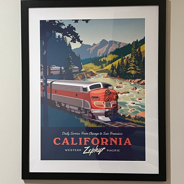 California Zephyr Train Poster | Unframed - Etsy