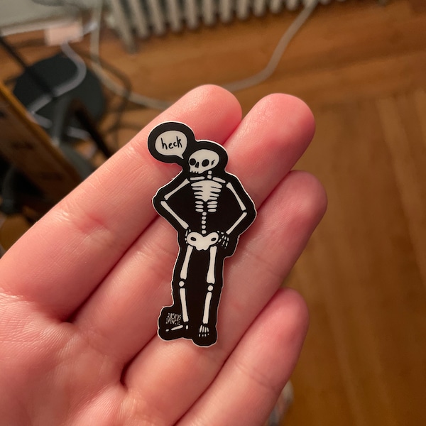 MINI Skeleton Vinyl Sticker - Etsy