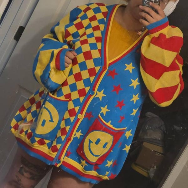 Slime Cardigan - Heavy Knit Sweater - 100% Cotton - Plus Size - Sensory ...