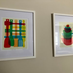 Screenprint Winter Cardinal Art Print Silkscreen Wall Art Snowy Trees ...