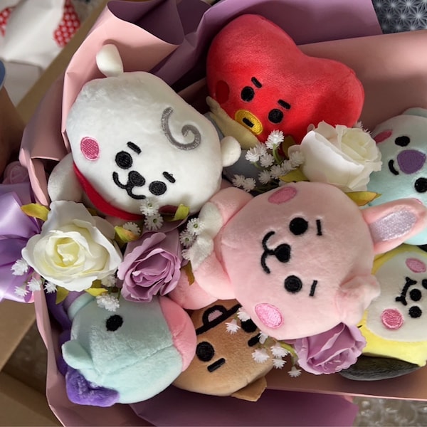 Plushies Bouquet. Kpop Boy Band Bouquet. Lavender Bouquet. Birthday ...