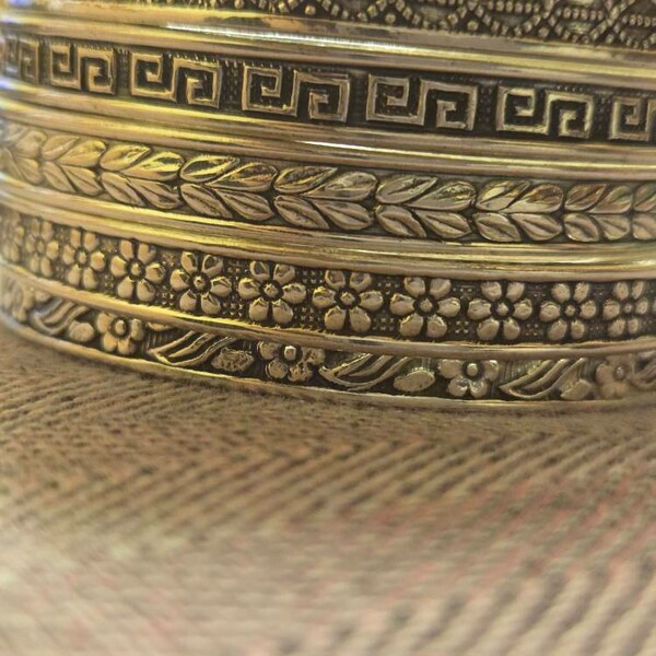 Set of 7 Bangles, Sterling Bangles, Stacking Bracelets, Semanario, 7 ...