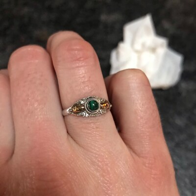 Funky Contemporary Tri-color Gold Band With Diamond Accent - Etsy