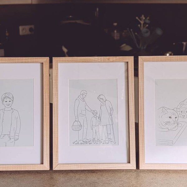 Minimalist Line Drawing Poster, Coffee Print, Coffee Line Art, Modern ...