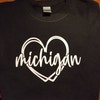 Michigan, Michigan Svg, Michigan Heart, Michigan Heart Svg, Michigan ...