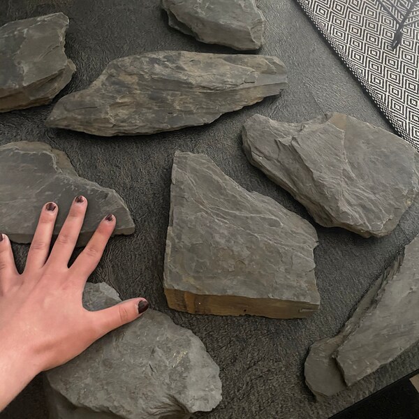 5lbs. NATURAL SLATE Stone Rock Gravel for AQUARIUM Fish Tank Reptile ...
