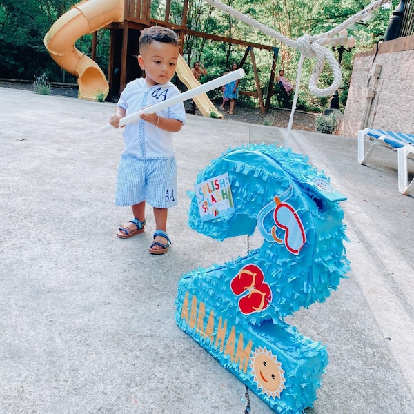 20'' Tall Solid Color Blank Number Piñata Great to Create Your Own ...