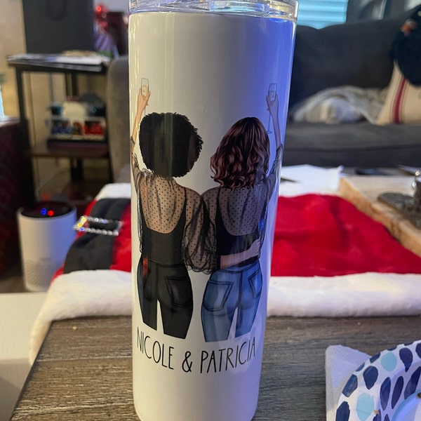 Best Friend Glass Tumbler - Long Distance Friendship Gift - Friendship ...