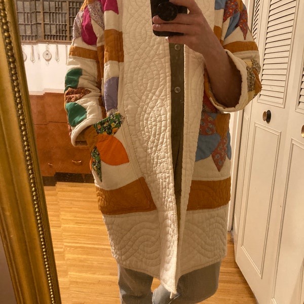 Quilt Jacket Handmade Unique Quilted Vintage Colorful Patchwork Jacket ...