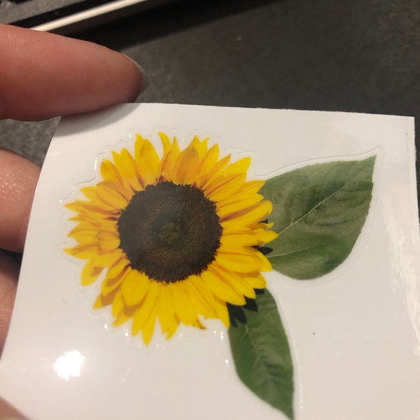 Realistic Sunflower Sticker, Sunflower Sticker, Flower Sticker ...
