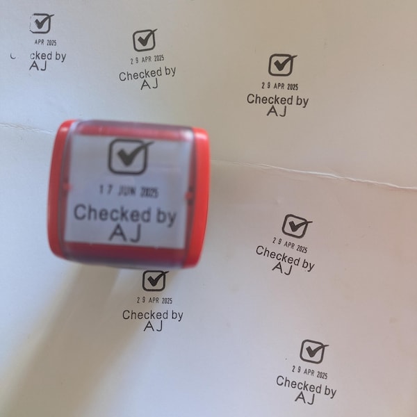 Personalised Teacher Stamps, Self-inking Stamps, Checked by Teacher ...